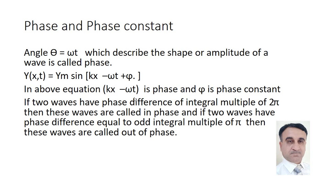 Phase , phase constant , group velocity (Waves and oscillations) - YouTube