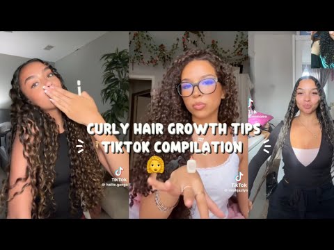 curly hair growth tiktok compilation 🫶🌈💘
