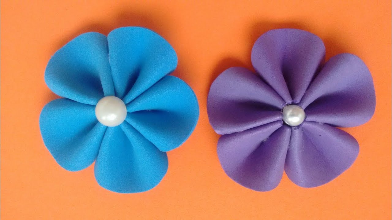 Como fazer flor de EVA super fácil - YouTube