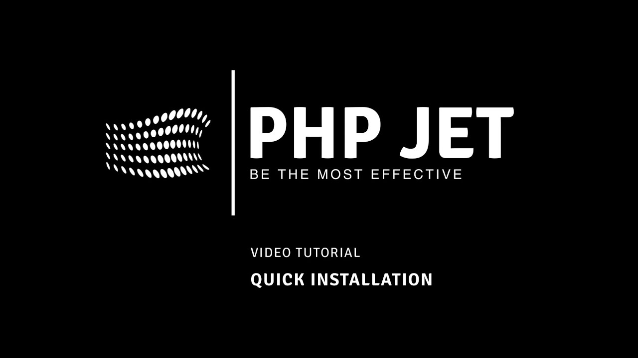 PHP Jet Tutorial - quick installation - YouTube