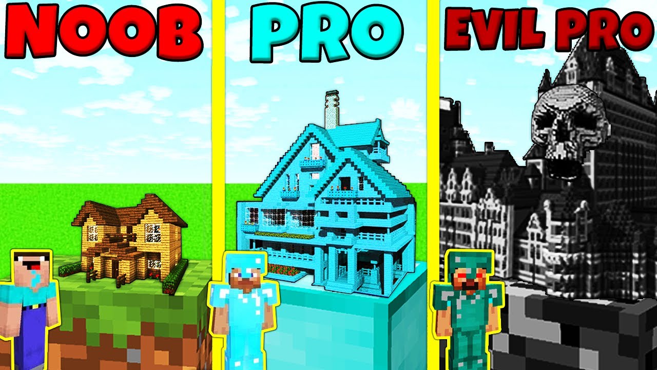 Minecraft Battle: NOOB vs PRO vs EVIL PRO: LITTLE HOUSE BUILD CHALLENGE ...