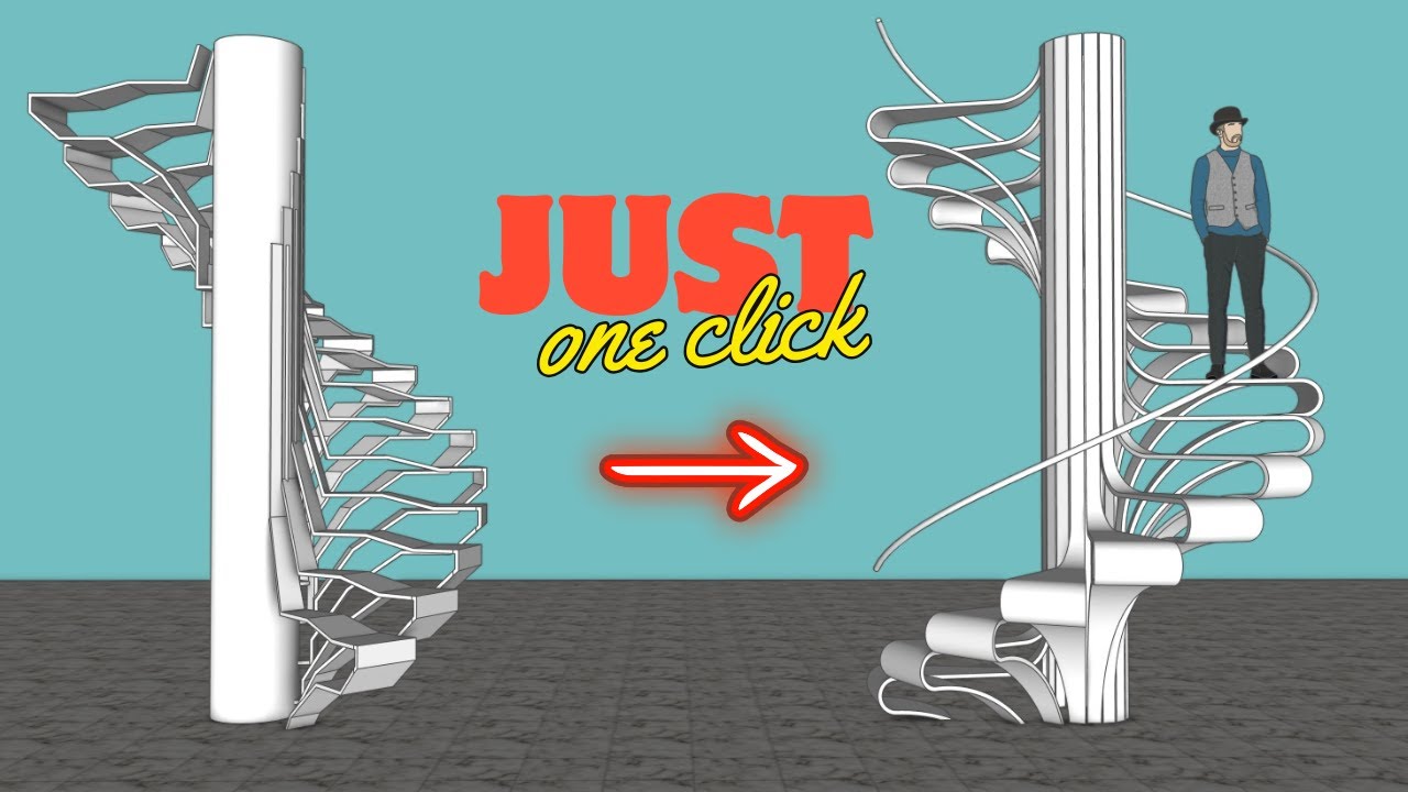 Modeling a Stylish Staircase in SketchUp: Easy Tutorial - YouTube