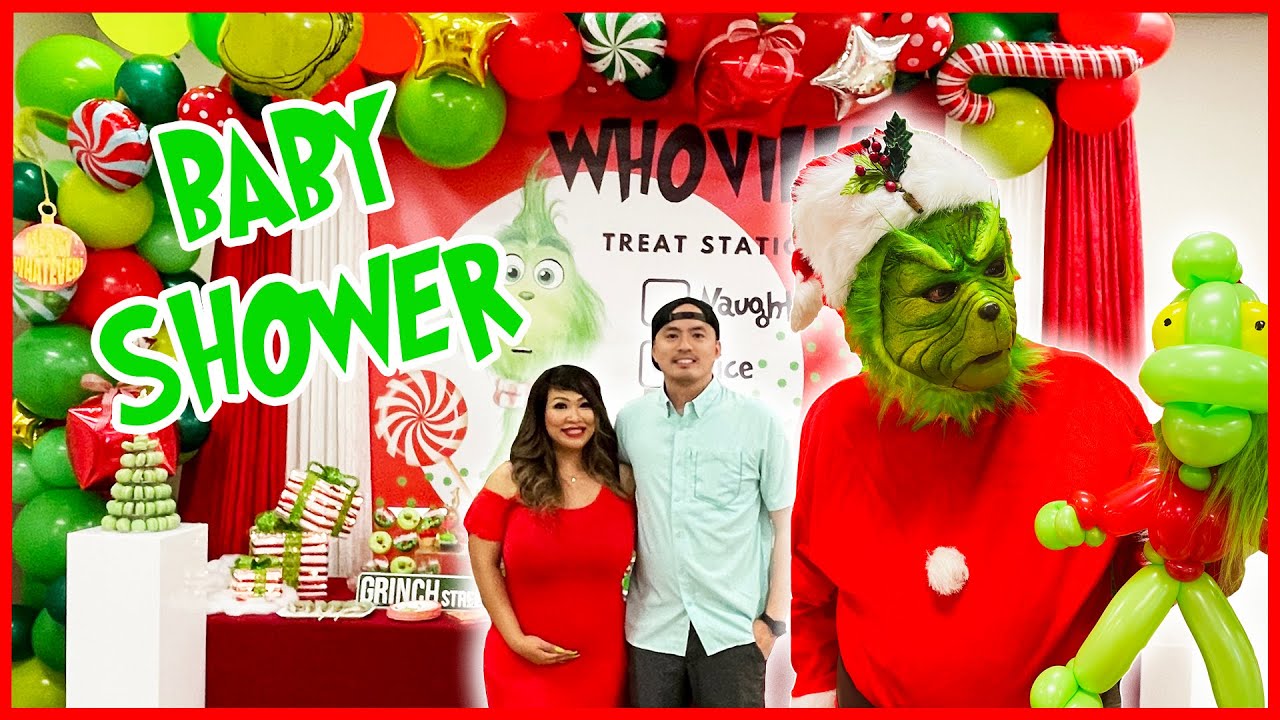 My Baby Shower! Baby Grinch Theme - YouTube