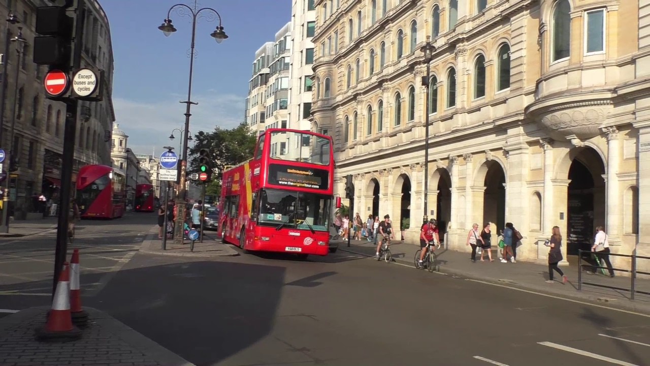 Transport for London Buses Trafalgar Square August 2016 - YouTube