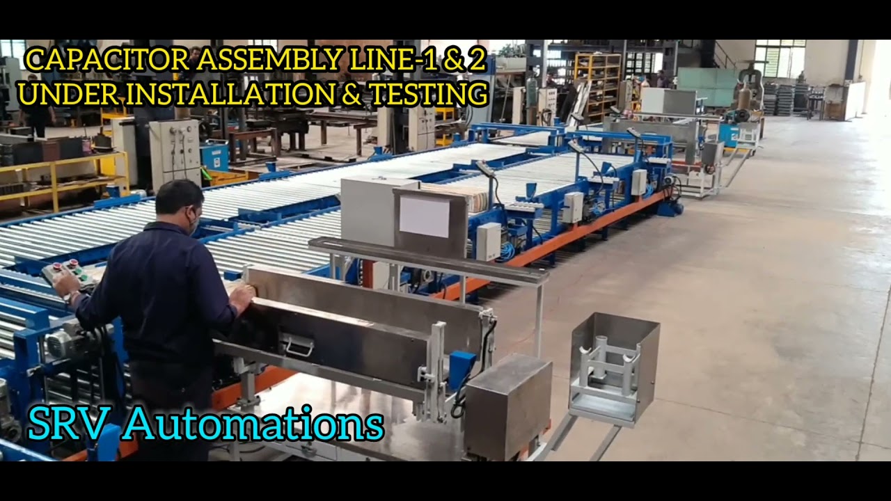 FULLY AUTOMATIC "HEAVY DUTY CAPACITOR" ASSEMBLY LINE CONVEYORS. - YouTube