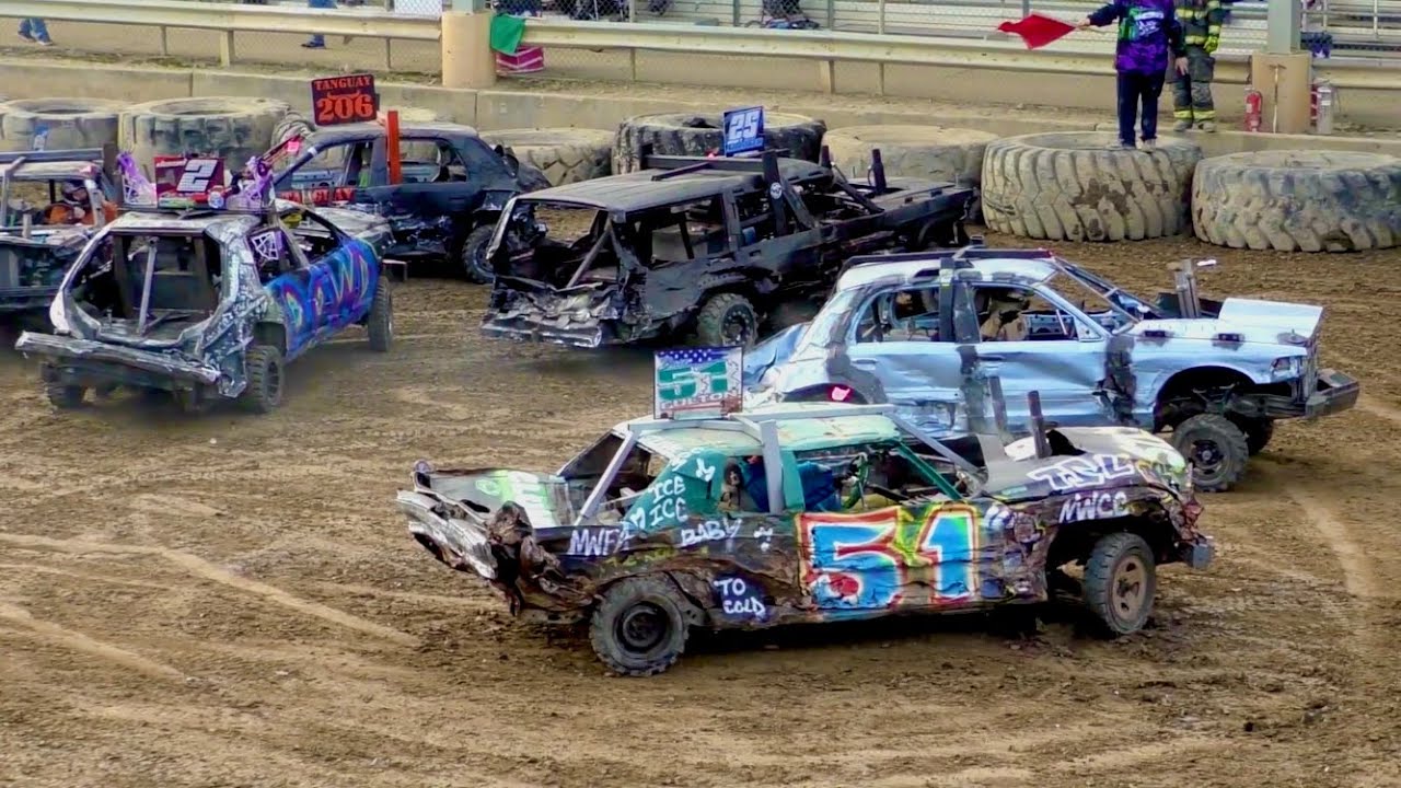 Heat 3 Full Size Superstock Demolition Derby Fayette Fairgrounds Dunbar ...