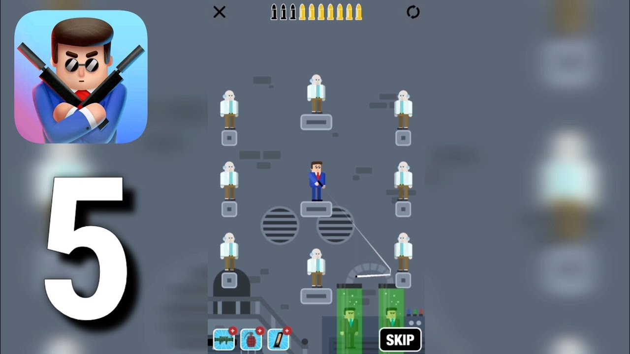 Mr Bullet - Gameplay Walkthrough Part 5 | Chapter 17-20 | Level 257-320 ...