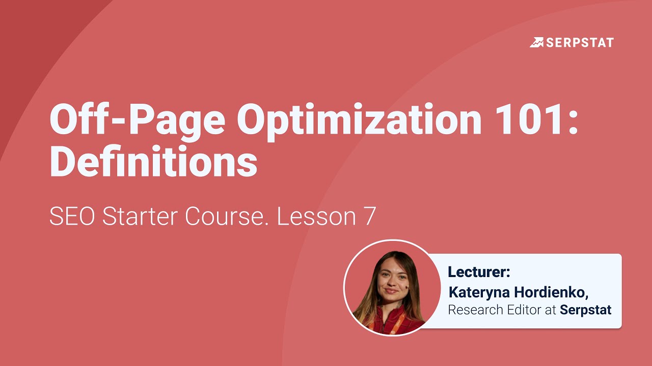 Off-Page Optimization 101: Definitions - YouTube