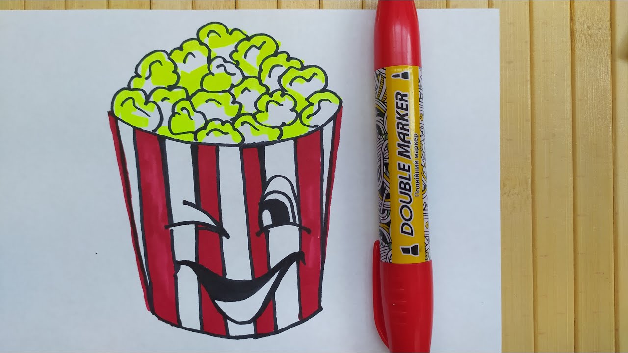 Popcorn Pencil Drawing