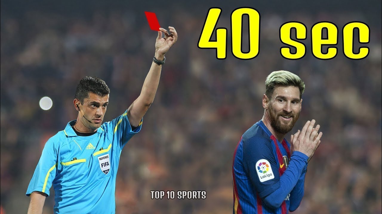 Top 10 famous player geeting red card in 2018 - YouTube