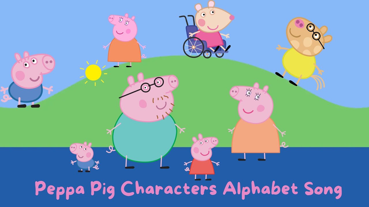 Peppa Pig Alphabet Song | Learn ABCs with Shapes: Circles & Triangles ...