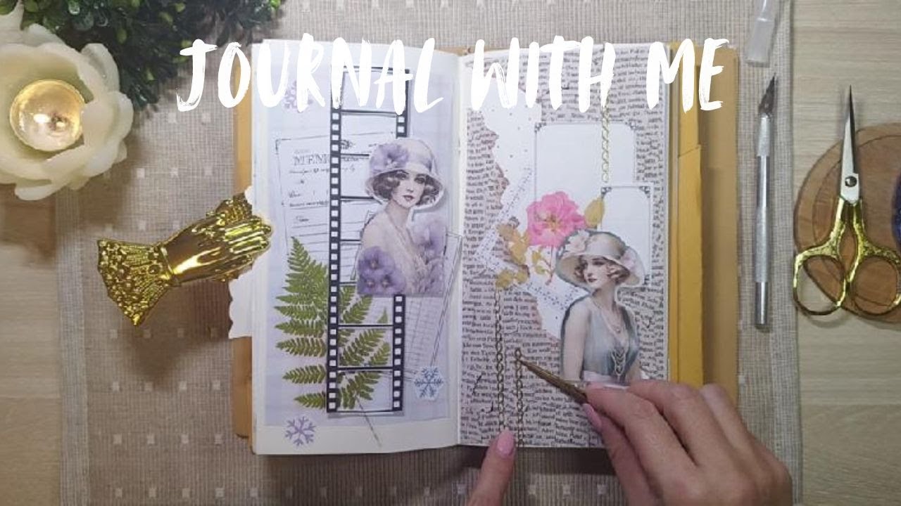 ASMR | Journal with me | scrapbookig relaxing sounds - YouTube
