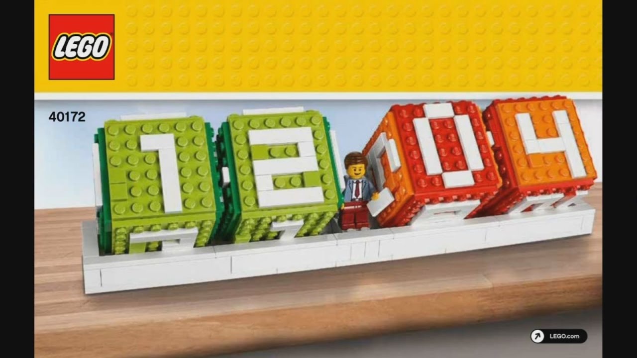 LEGO Creator 40172 Brick Calendar 2017 - instruction timelapse - YouTube