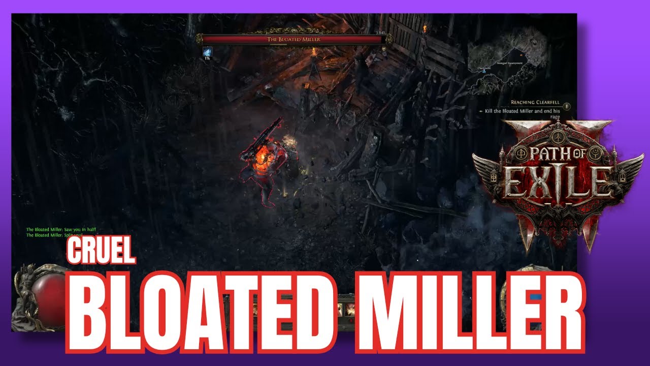THE BLOATED MILLER (CRUEL) | Path of Exile 2 | The Riverbank | Titan ...