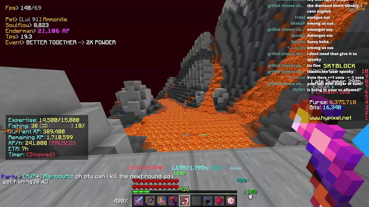 Fishing Stream cuz Marina 3Perk??! Giveaways | Hypixel Skyblock - YouTube