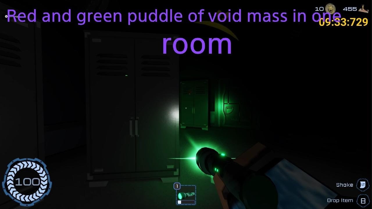 Red and green puddle of void mass in one room - YouTube
