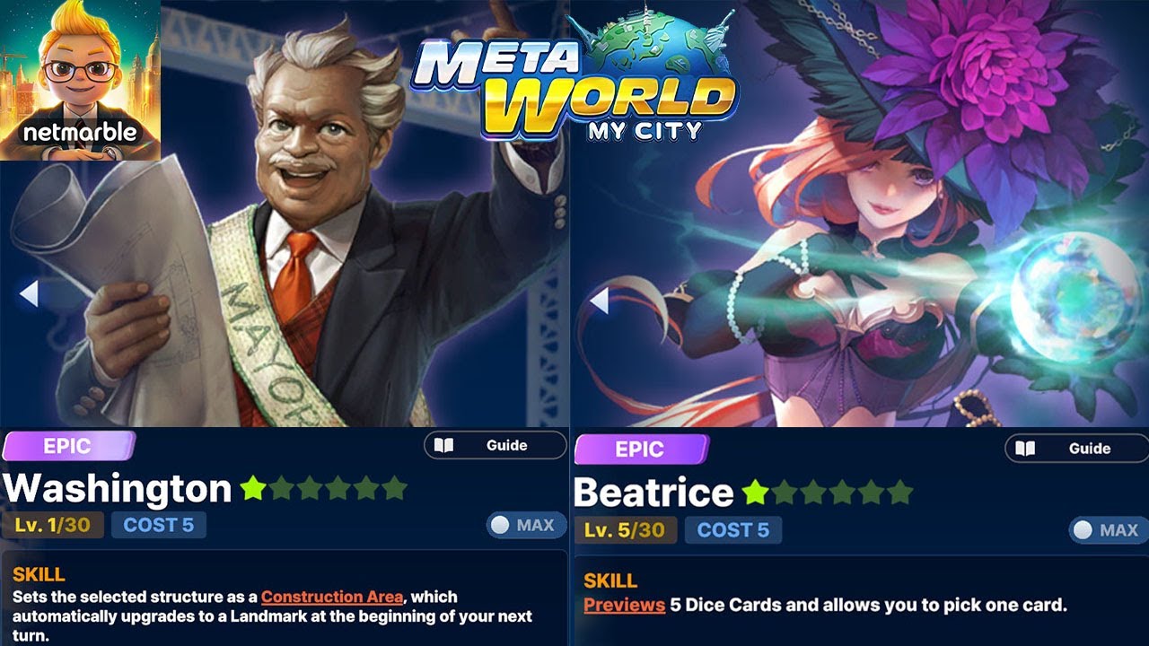 Gameplay Skill Washington & Beatrice - Meta World : My City/Let's Get ...