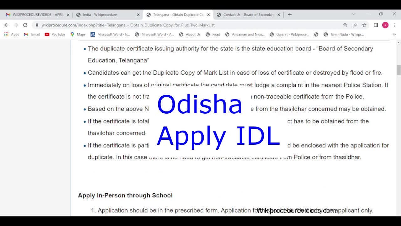 Odisha - Apply Online International Driver License - YouTube