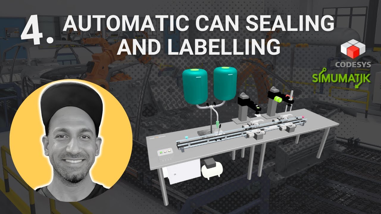 4. Automatic Can Sealing and Labelling using CODESYS and SIMUMATIK - YouTube