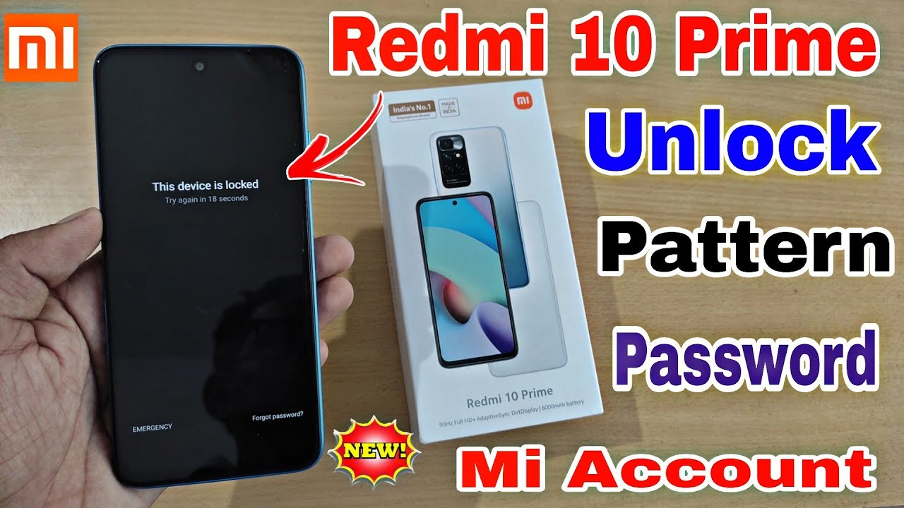 Redmi 10 Prime Unlock Pattern // Remove Password Redmi 10 Prime // Hard ...