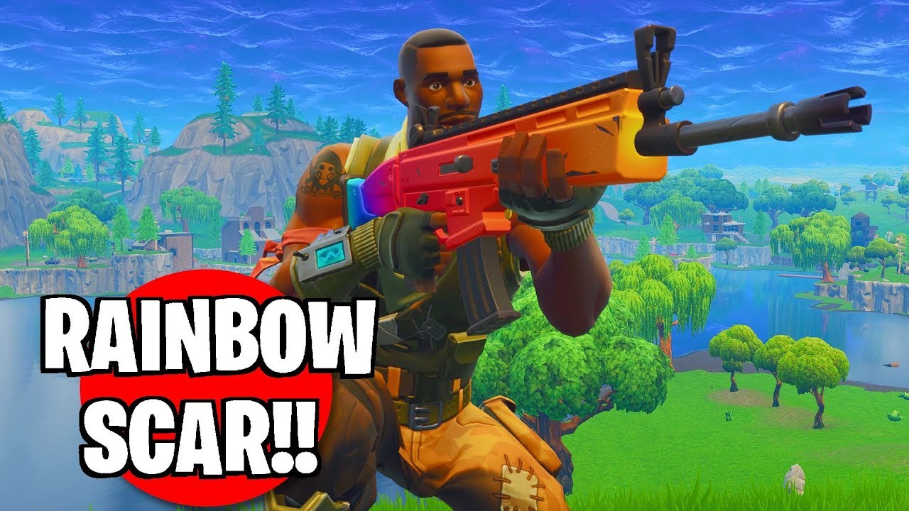 USING MODDED RAINBOW SCAR IN FORTNITE! (Better Than Gold Scar?) - YouTube