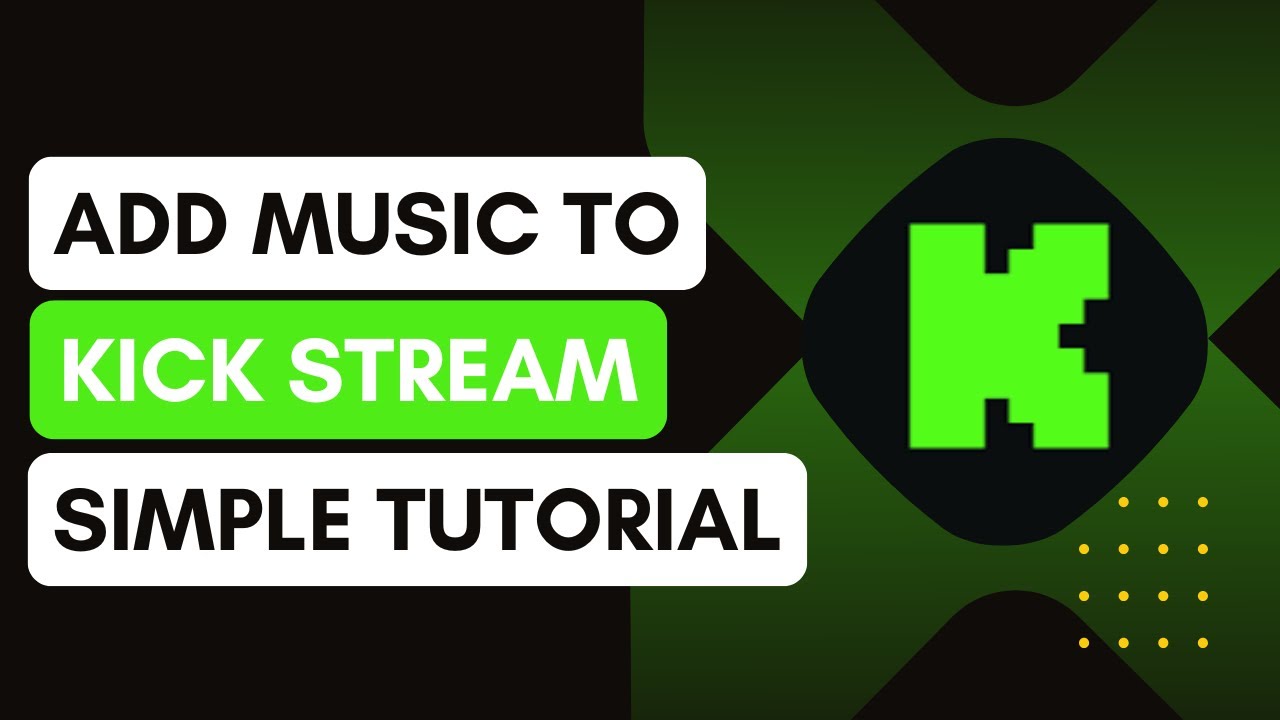 How To Add Music To Your Kick Stream ! - YouTube