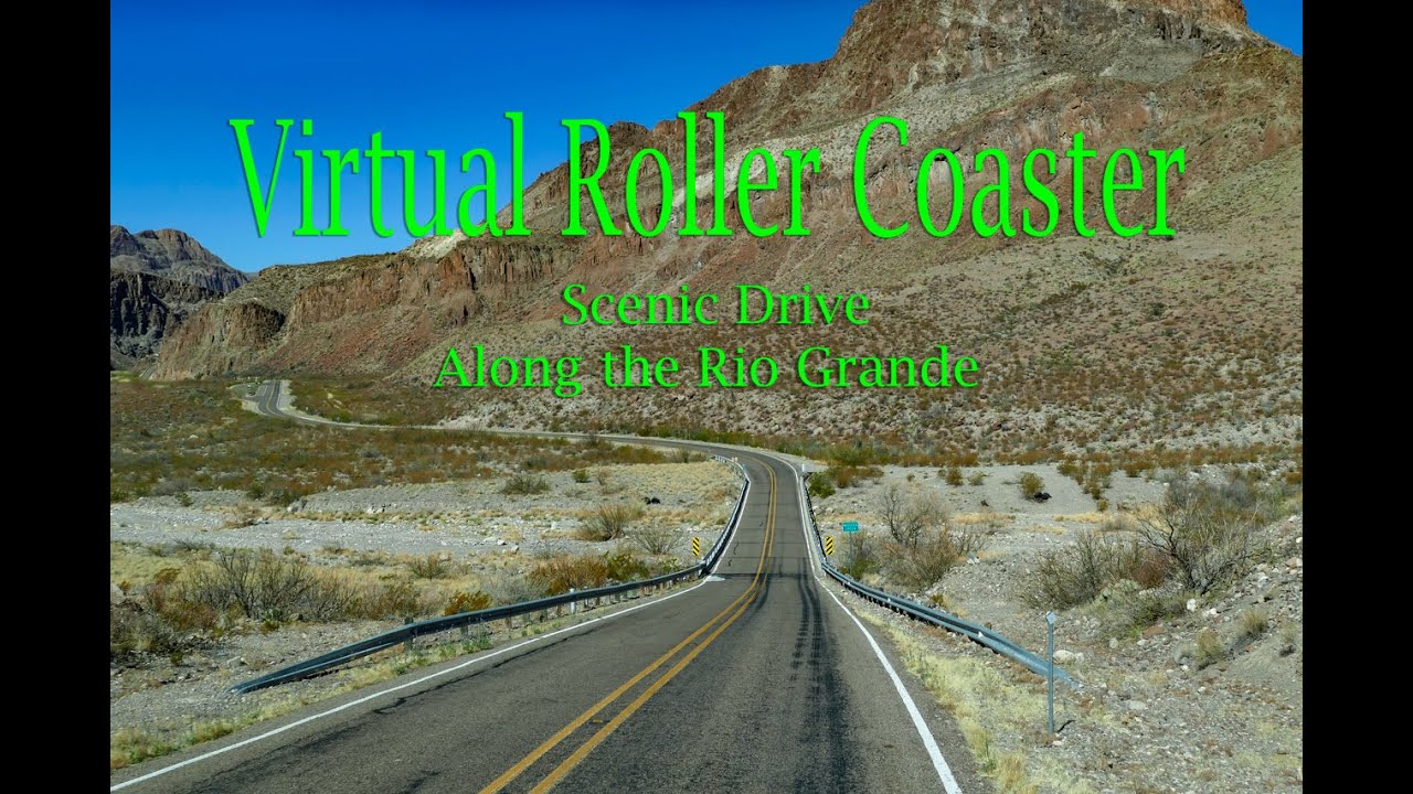 Virtual Roller Coaster Drive, Drivers View on Scenic Hwy Along Rio ...
