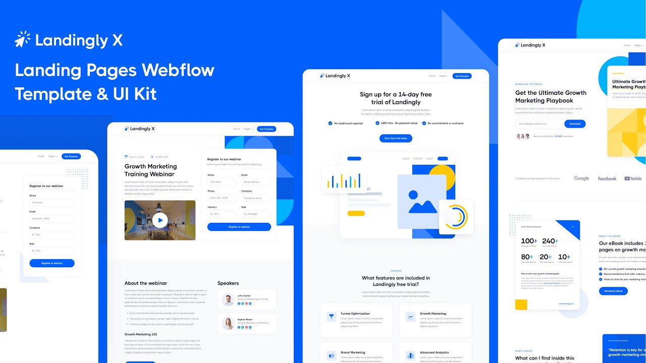 Landingly X - Landing Page Webflow Template | BRIX Templates - YouTube