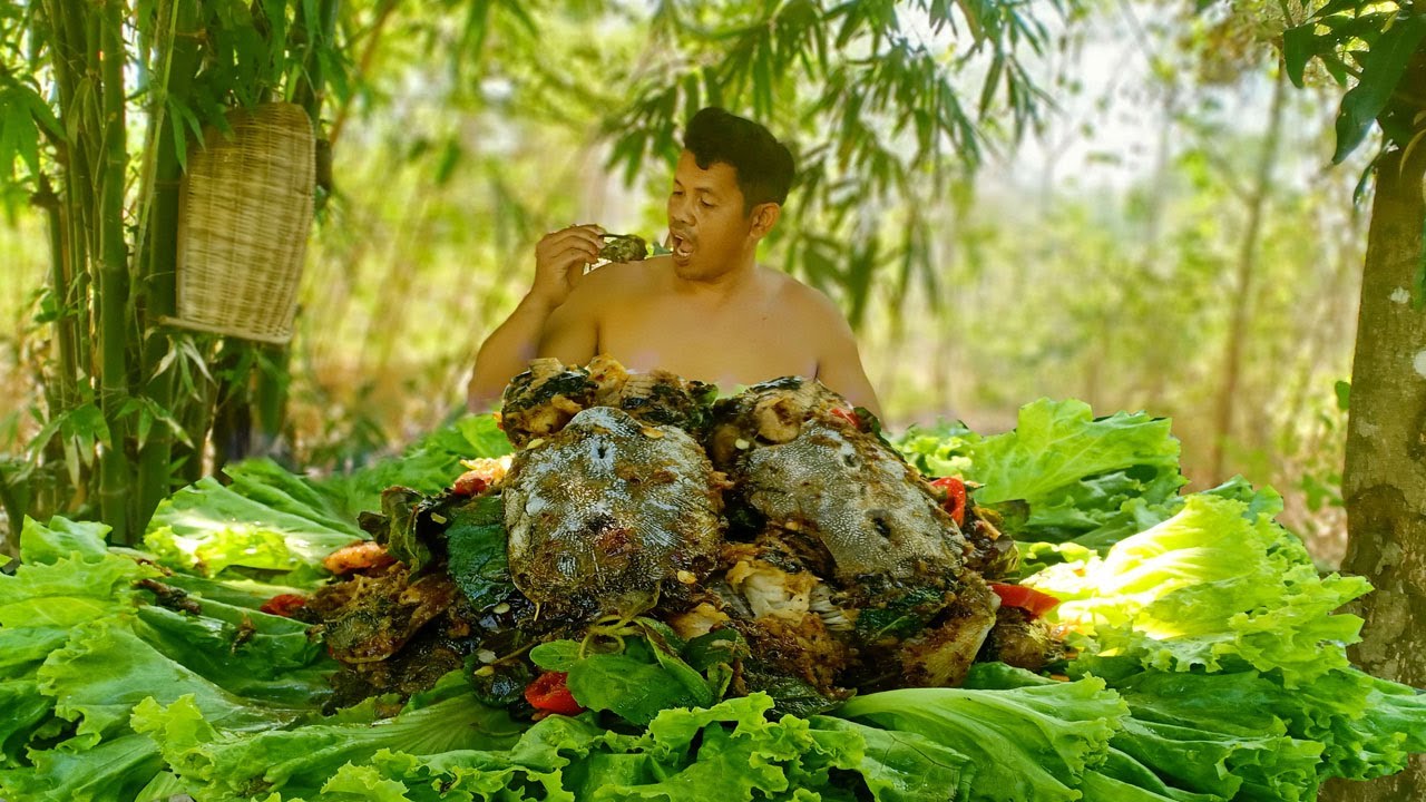 Amazing Food - Cooking Fish Recipe Very Hot Eating With Salat Green So ...