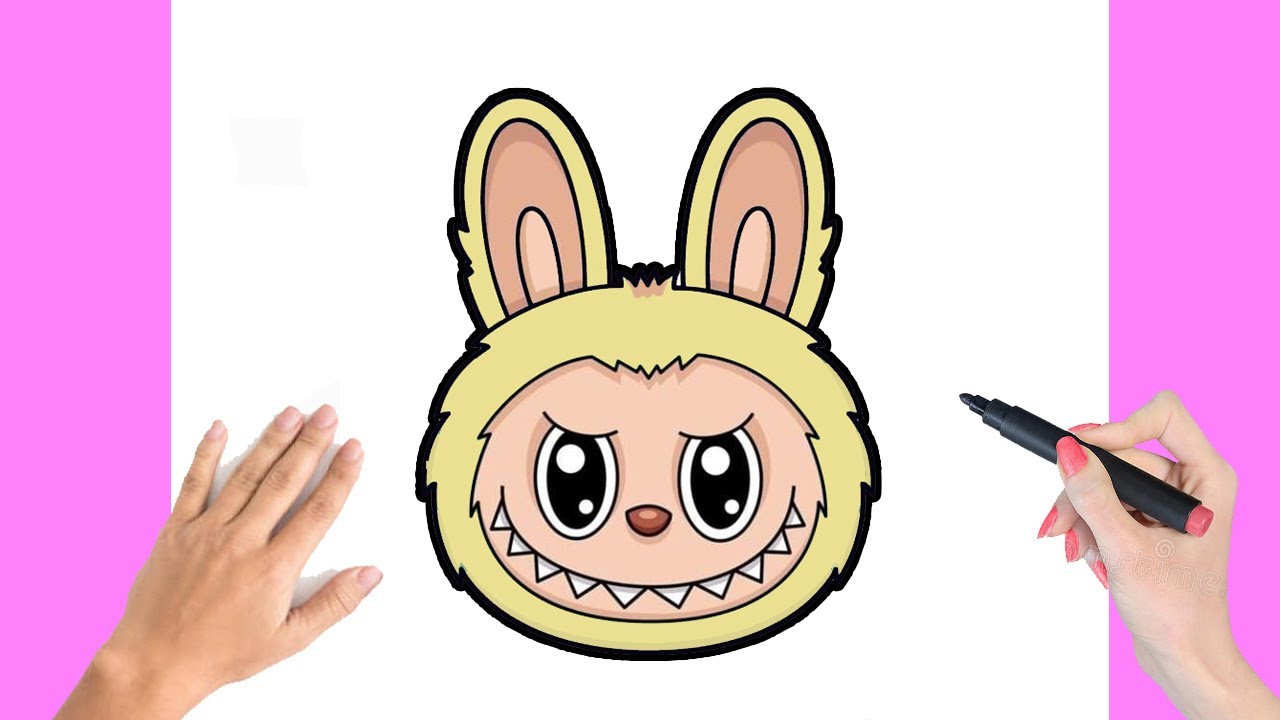 Cute and Easy Labubu Face Doll - Drawing For Kids - YouTube