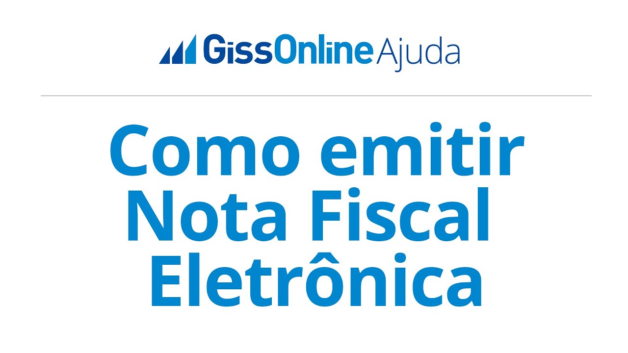 GissOnline Ajuda | Como emitir NF Eletrônica - YouTube
