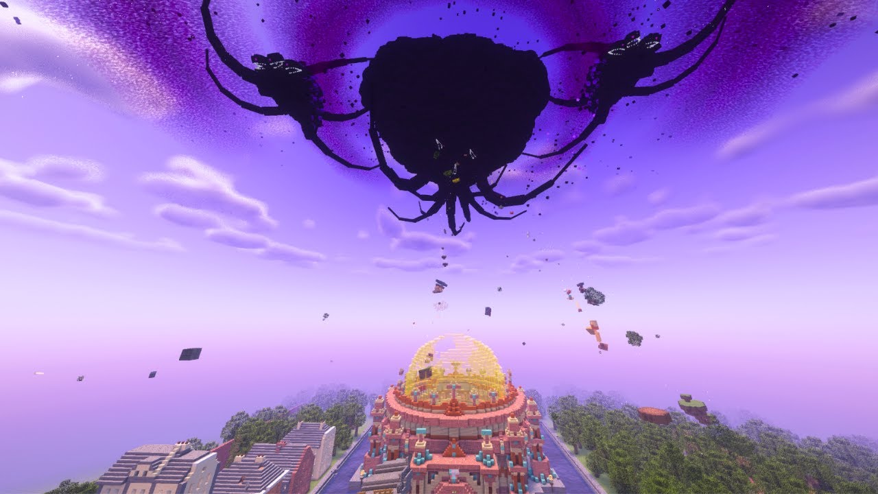 Wither Storm Spawn in Endercon Map! - YouTube