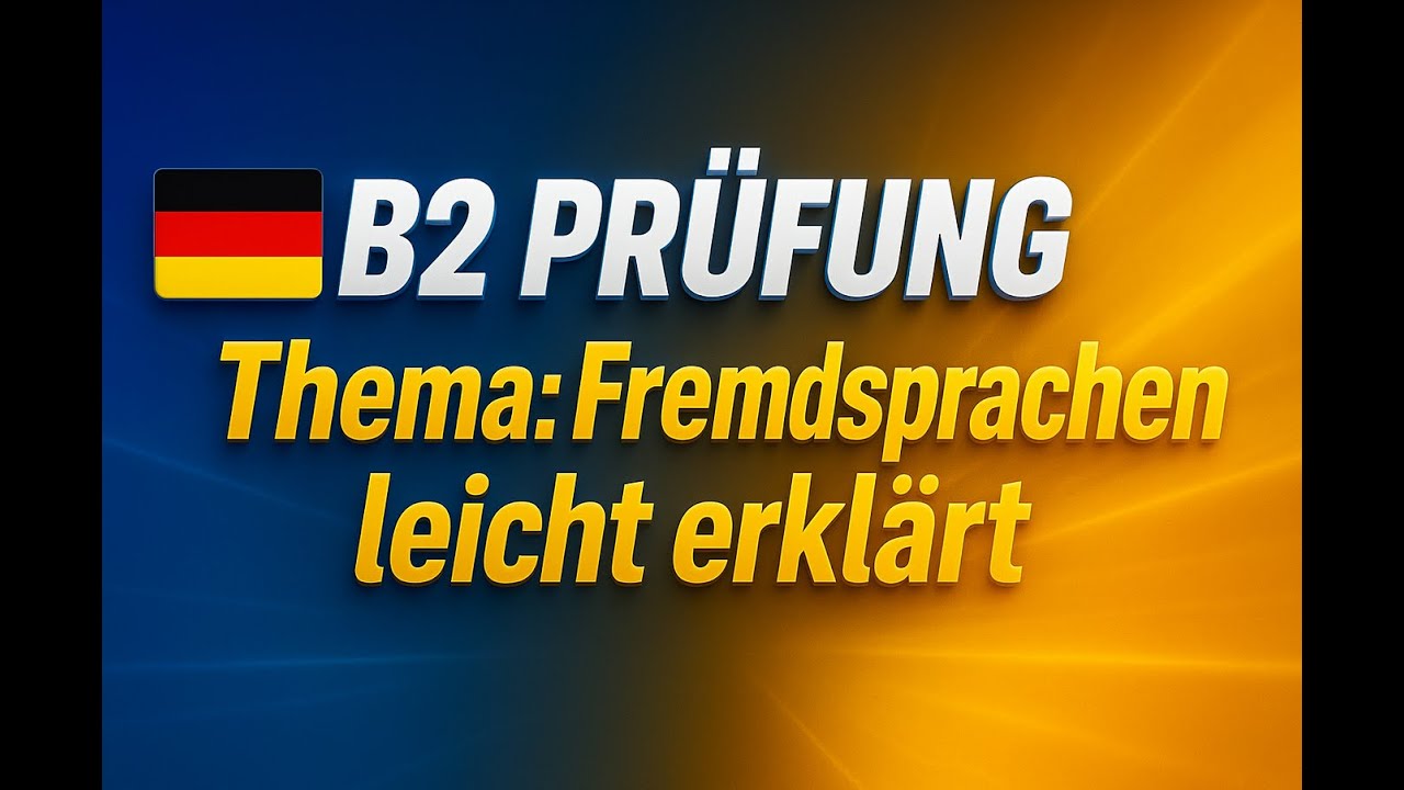 🎤 B2 Sprechen Teil 1 – Fremdsprachen erwerben 🌍 - YouTube