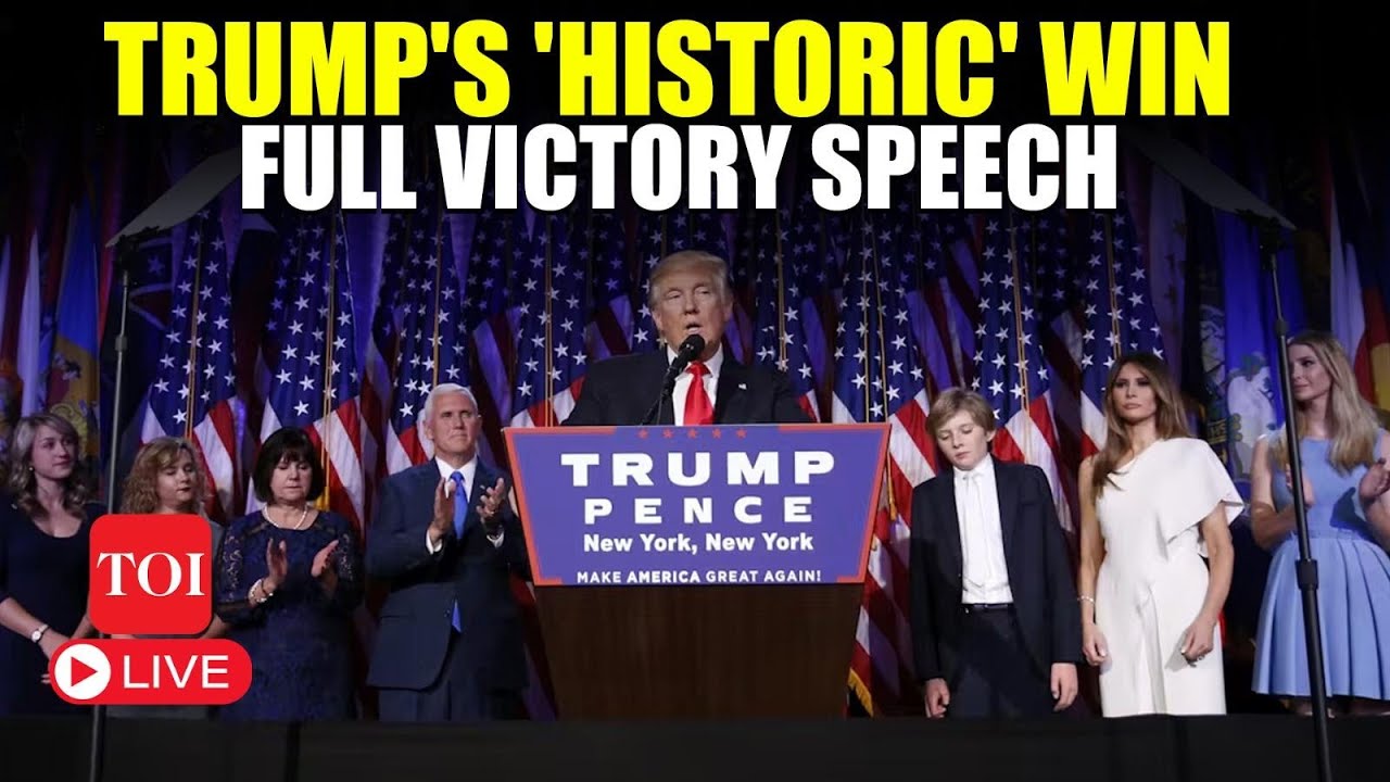 LIVE | 'We Made History' I Trump FULL Victory Speech | Historical ...