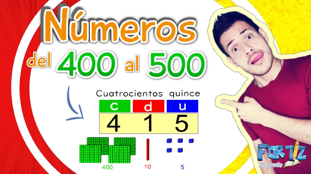 NÚMEROS DEL 400 AL 500 PARA NIÑOS |APRENDE FÁCIL CONMIGO 😀 - YouTube