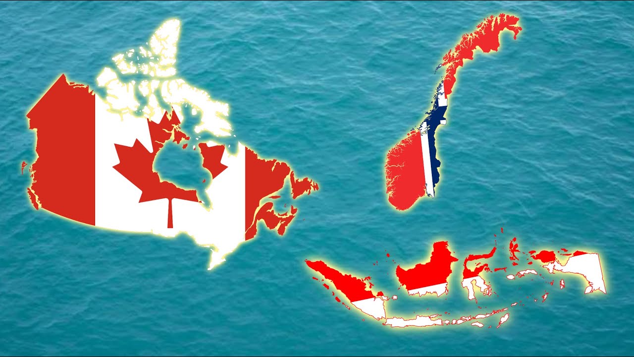 10 Countries With The Longest Coastline | Kxvin - YouTube