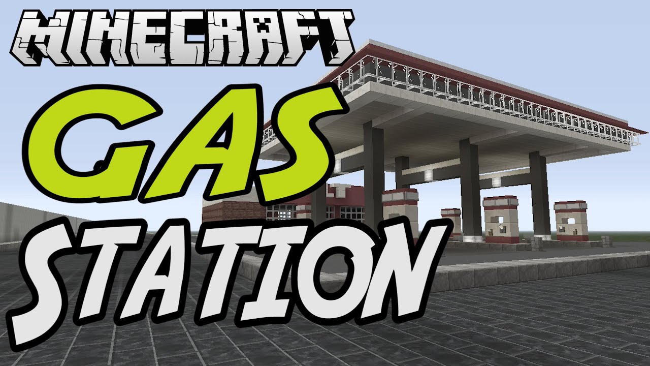 Let's Build a Gas Station Part 2 in Minecraft - YouTube