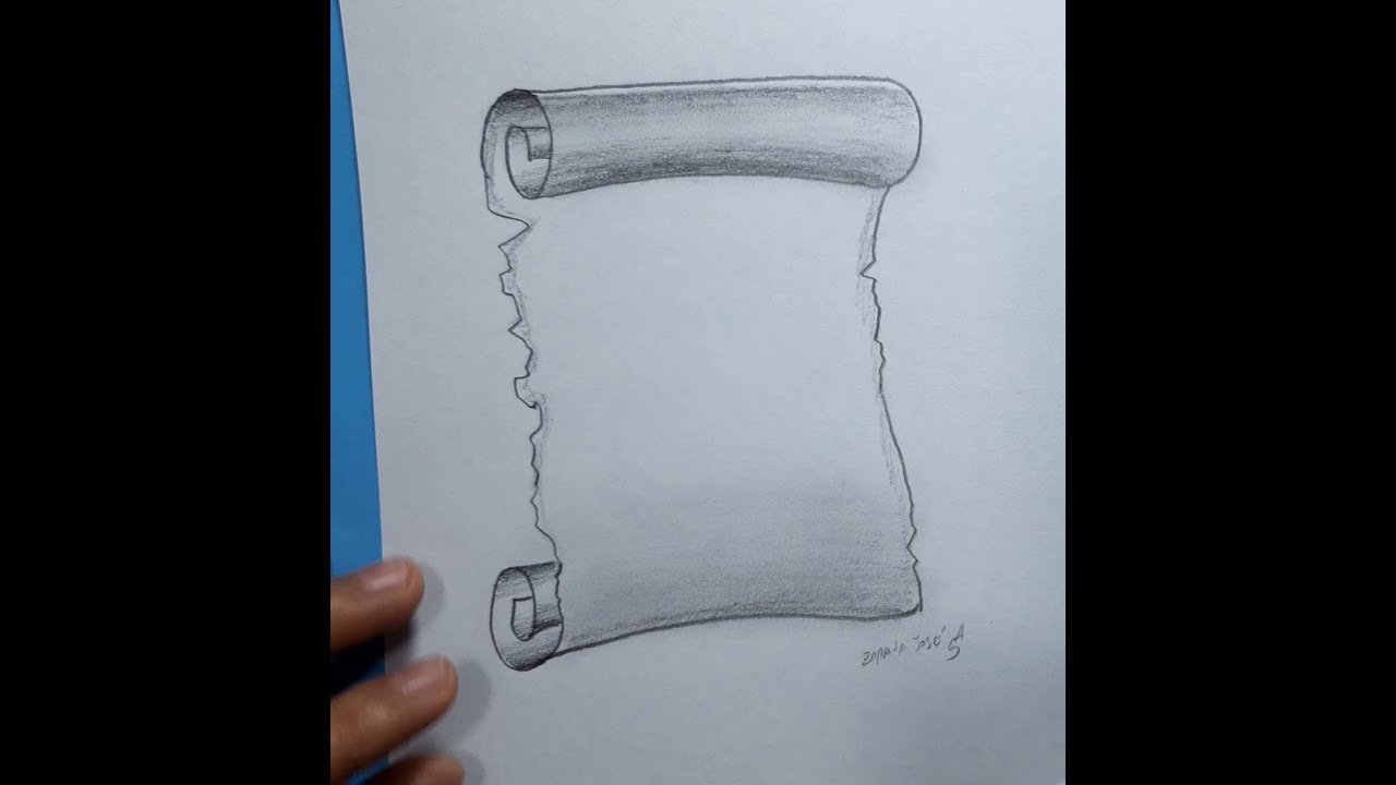 Cómo dibujar un pergamino | How to draw a scroll - YouTube