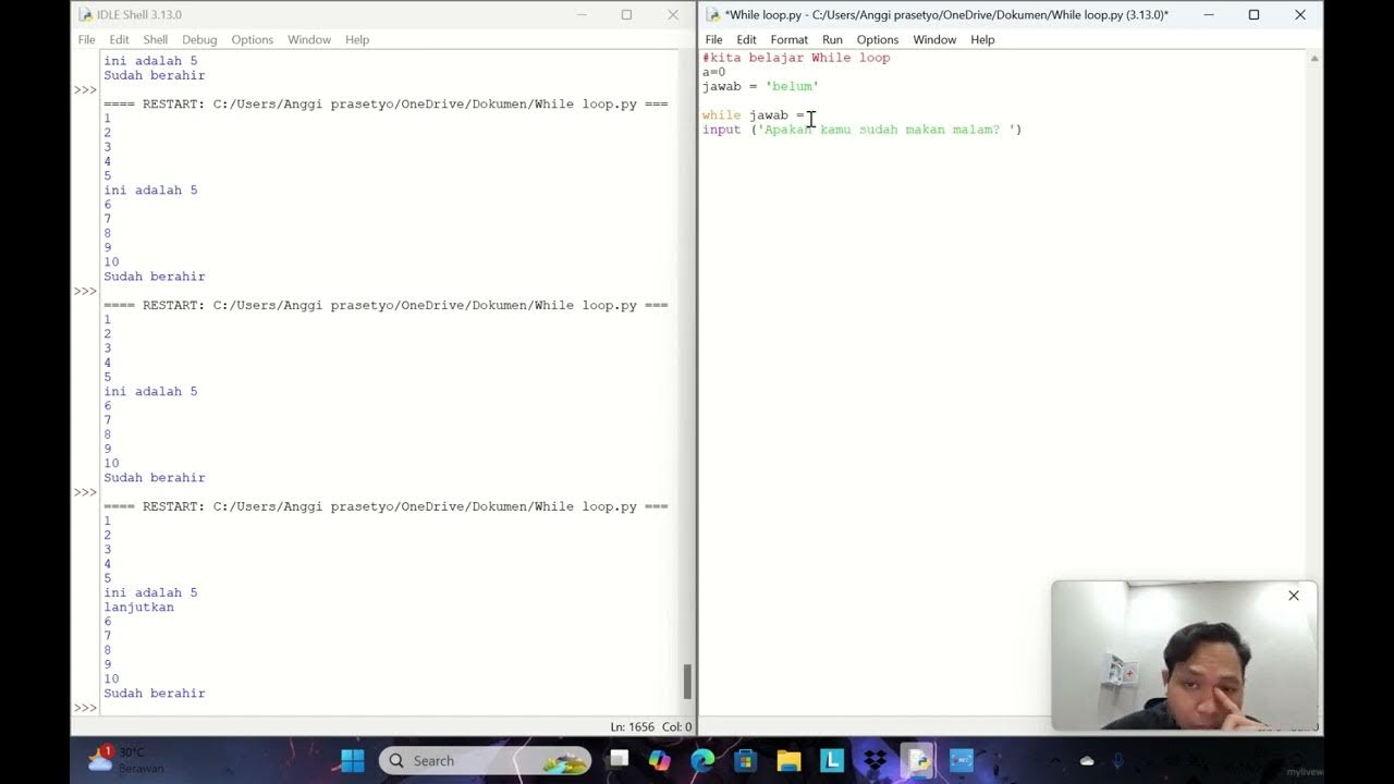 Belajar While loop - YouTube