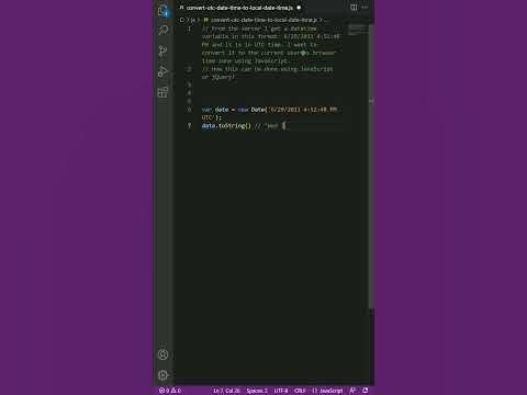 javascript - Convert UTC date time to local date time - YouTube