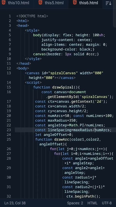 colourful rotating green circle #html#css#javascript#tech#viral#shorts#coding#programming# ...