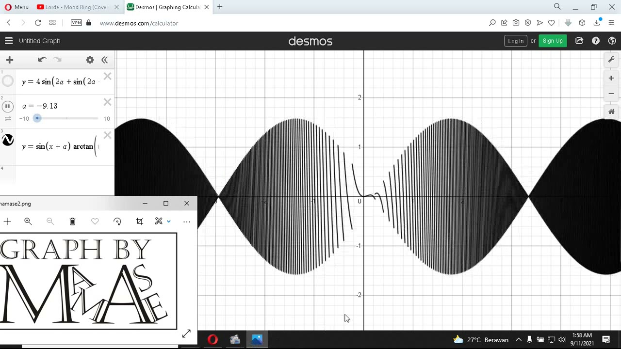 Graph Equation of "Crazy Wave" on Cartesian plane - YouTube