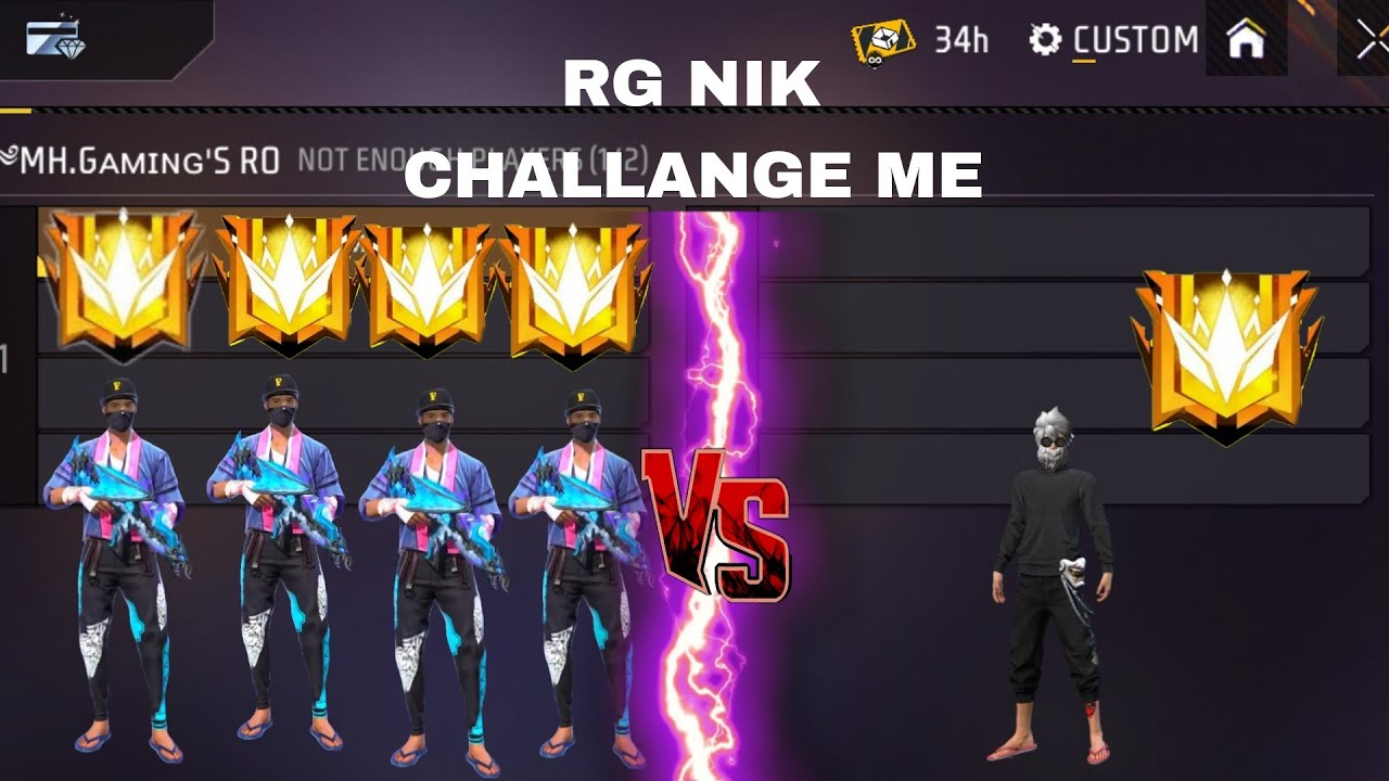 RG NIK CHALLANGE ME😈MH Gaming - YouTube