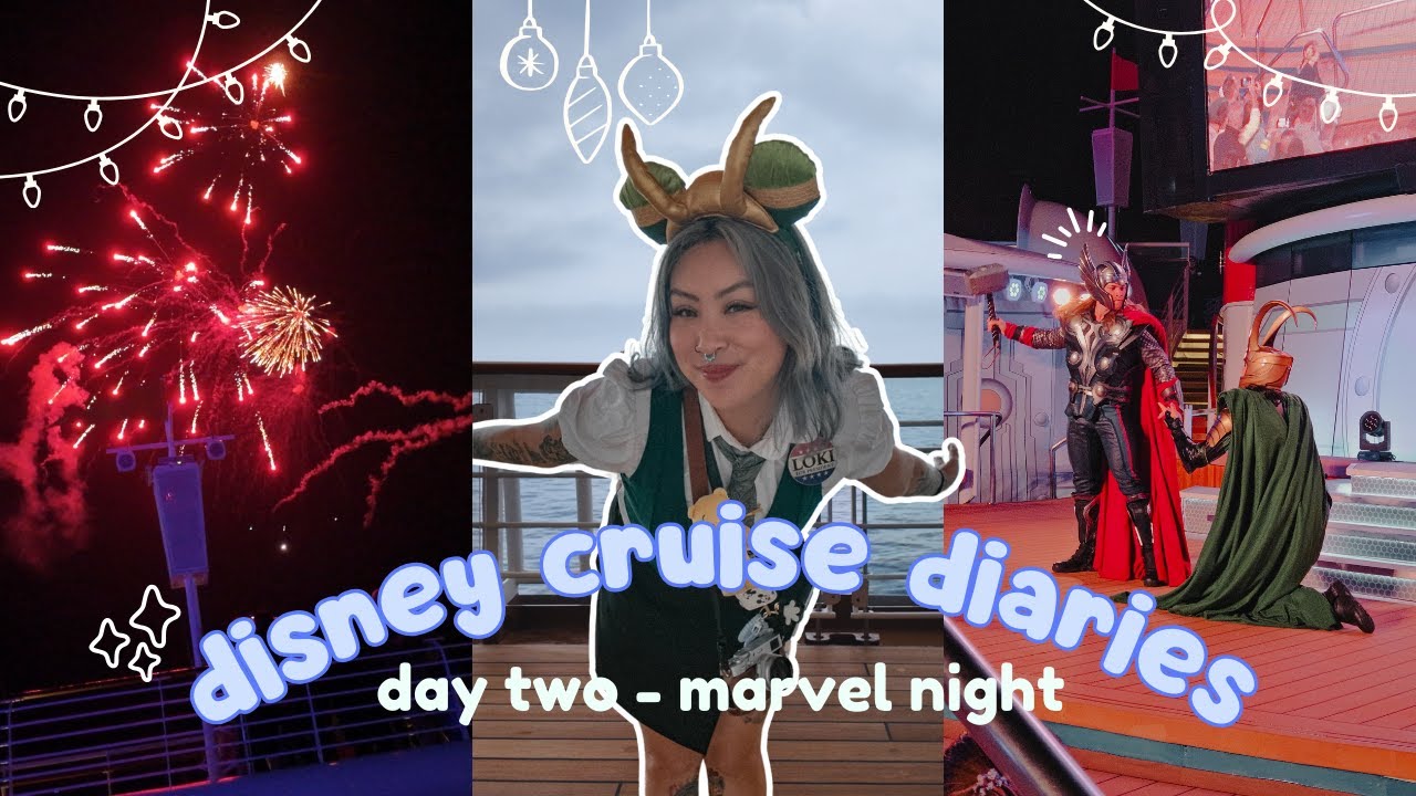meeting the avengers ⚓ marvel night on the disney wonder - YouTube