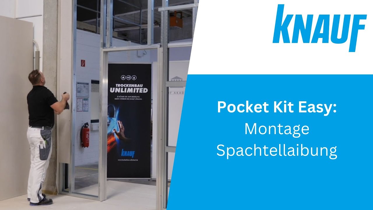 Knauf Pocket Kit Easy: Montage Spachtellaibung - YouTube