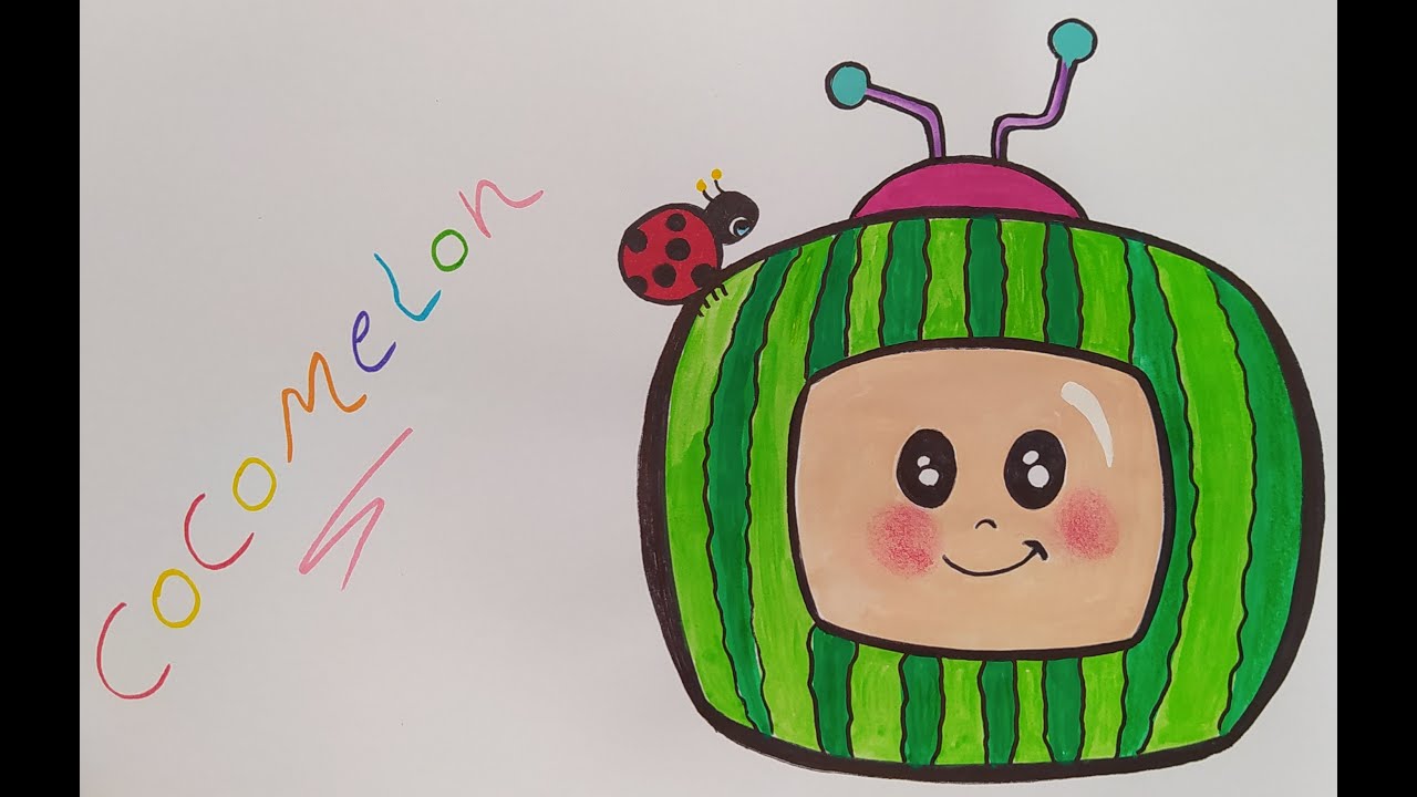 Cocomelon Watermelon, How to draw Cocomelon Watermelon, drawing easy ...