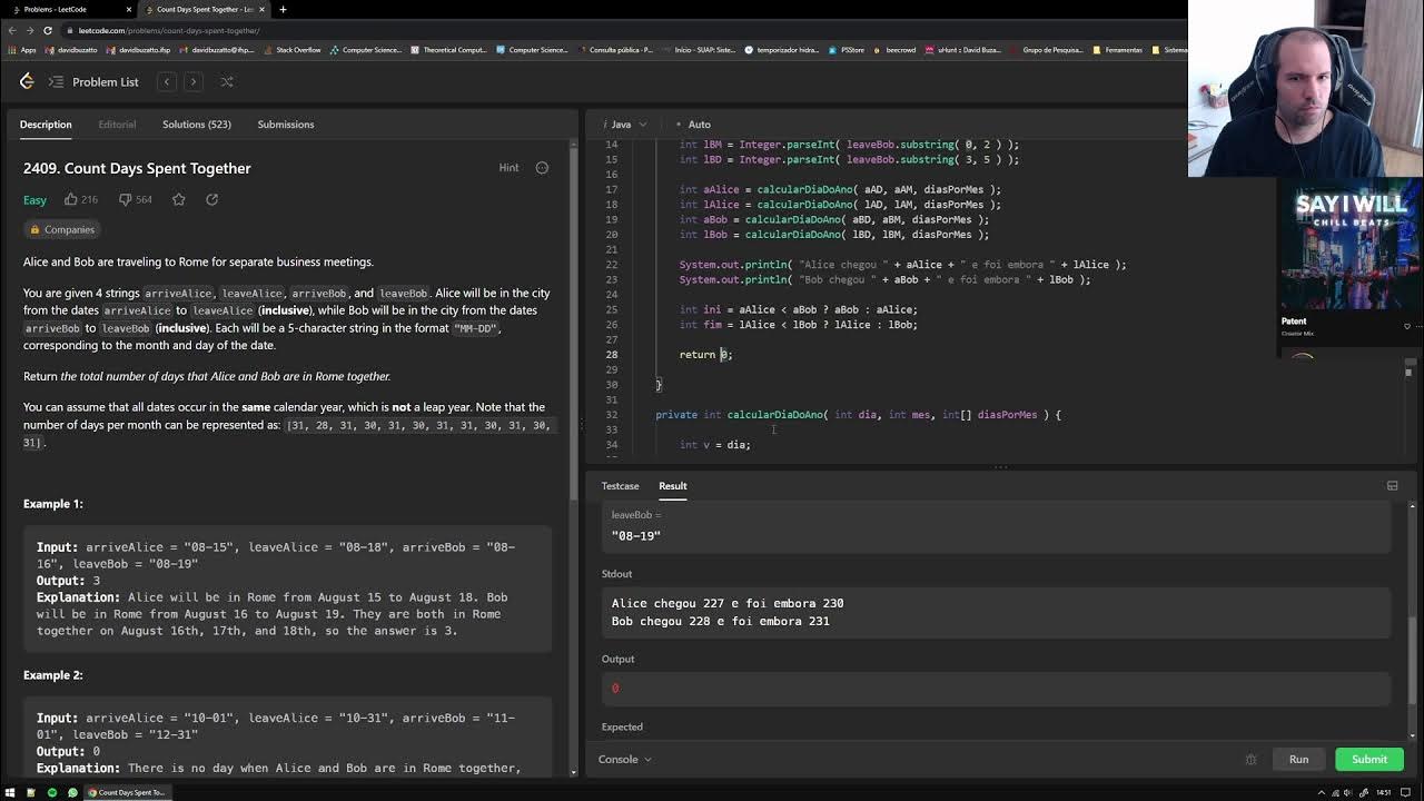 Live Coding - LeetCode (problemas fáceis/easy problems/programming challenges) - YouTube