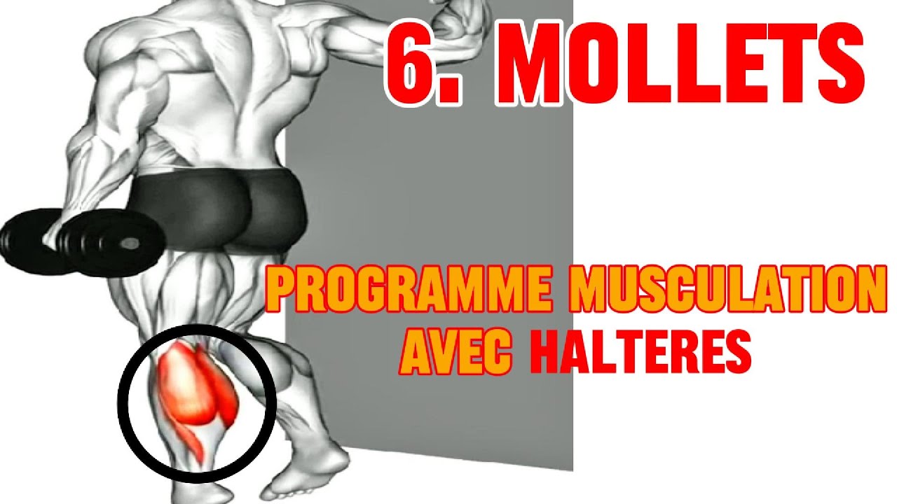 Programme de musculation à la maison avec haltères – 6 mollets - YouTube