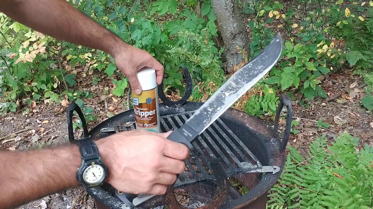 Ontario SP5 Survival Bowie Stripping - YouTube
