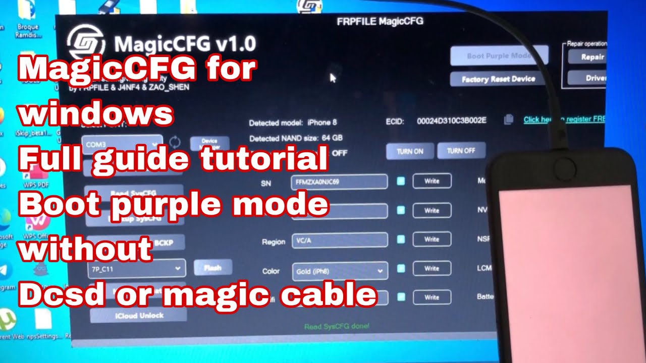 MagicCFG for windows full guide tutorial | boot purple mode without ...